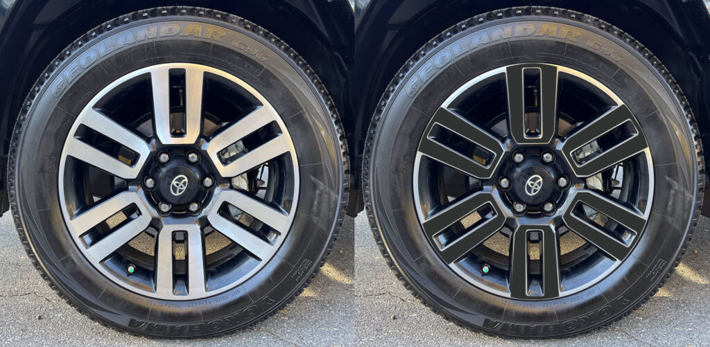 Full Blackout Wheel Overlay Versus Kits With Reveal | Wheel Blackout ...